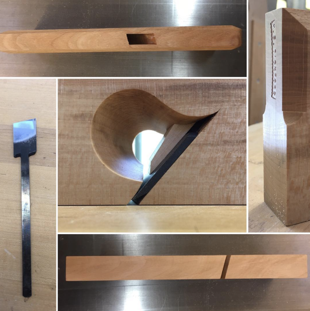 1″ Skewed Rabbet Plane – M.S Bickford – Reproduction Moulding Planes